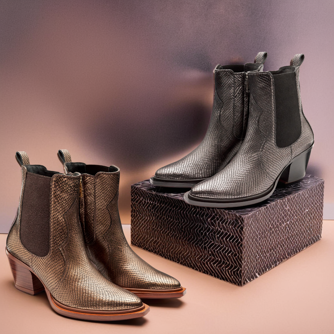 Descubre cómo llevar las nuevas botas vaqueras metálicas para dama ...