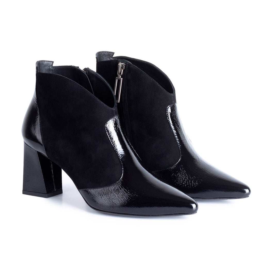 Botines de gamuza para dama con tacón cuadrado – Jean Pierre