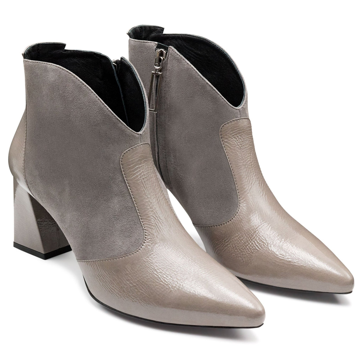 Botines de gamuza para dama con tacón cuadrado – Jean Pierre